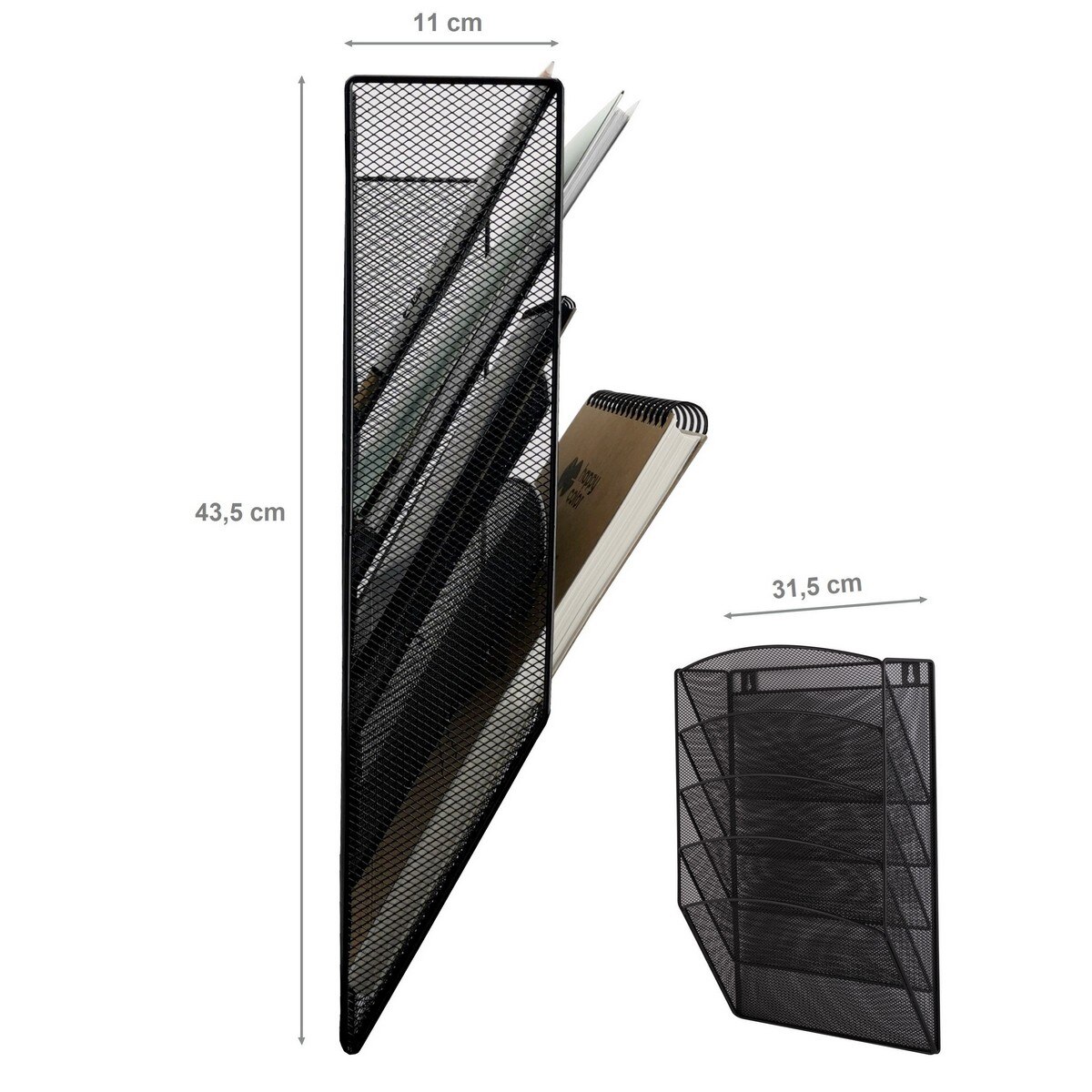 Suport documente, D.Rect, 5 nivele, Metal, Negru - eMAG.ro