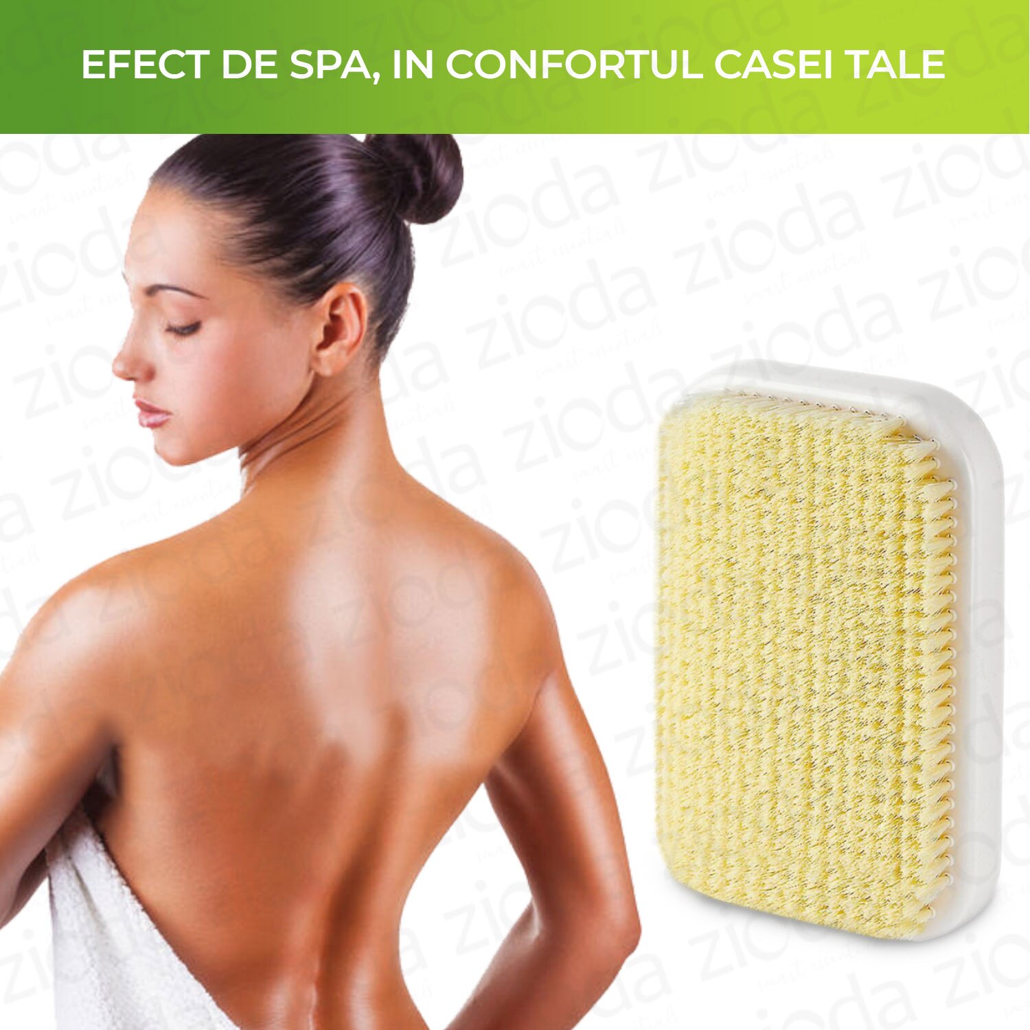 Perie de baie pentru spate, zioda smart essentials®, montabila pe ...