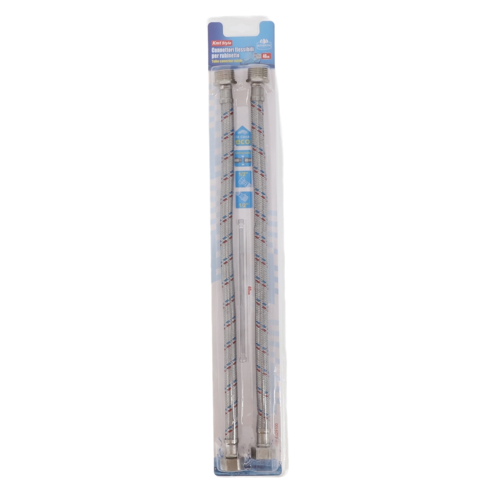 Set 2 buc, Racord flexibil, Inox, 40 cm, 1/2''x 1/2'', Argintiu - eMAG.ro