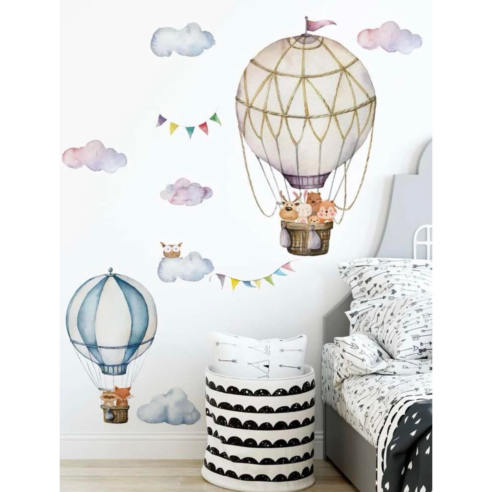Sticker Perete Autocolant Baloane Cu Animale 87x90 cm - eMAG.ro