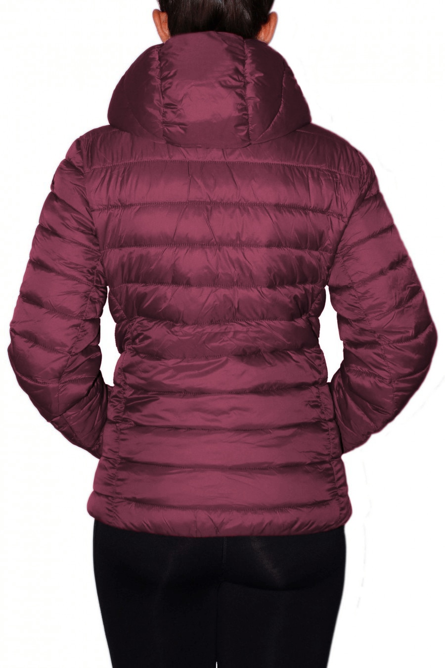 Jacheta matlasata cu gluga, Kappa, Logo Avera, Rosu bordo, M - eMAG.ro