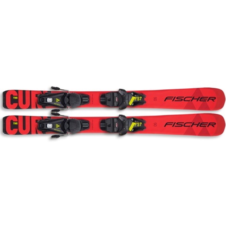 Schiuri copii Fischer THE CURV, legatura inclusa, 140cm, rosu - eMAG.ro