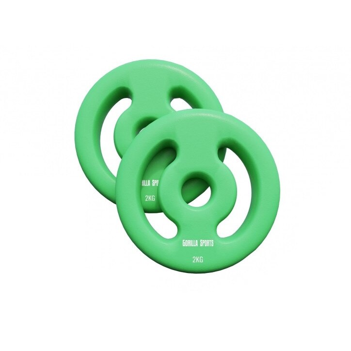 Set discuri din fonta cu invelis din neopren, Verde, 2 x 2KG - eMAG.ro Set discuri din fonta cu invelis din neopren, Verde, 2 x 2KG - eMAG.ro