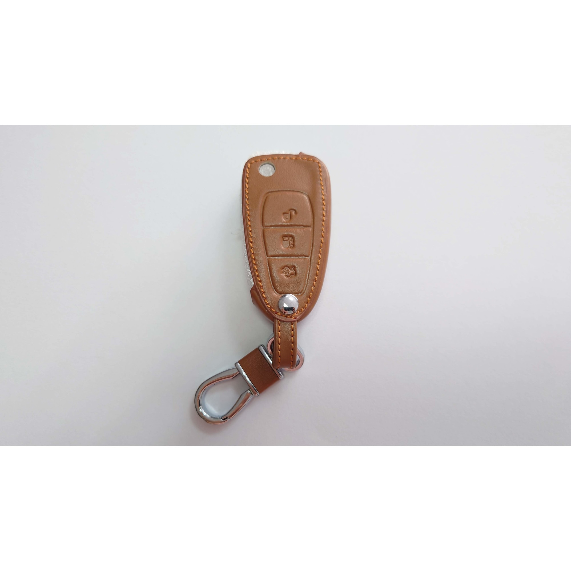 Husa din piele maro pentru cheie Ford Fiesta Focus 3 4 Mondeo Ecosport ...