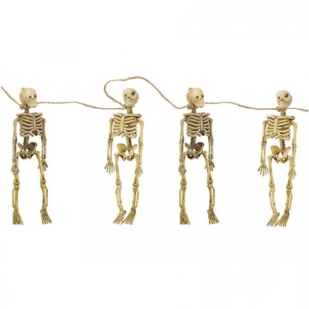 Ghirlanda Halloween 4 Scheleti, 150 cm, Alb crem - eMAG.ro