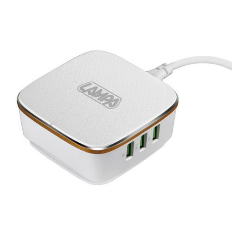 Hub 6 porturi USB, 230 V, 7000mAh, 100 cm, 82 x 82 x 35 mm, Alb - eMAG.ro