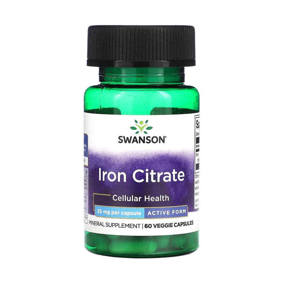 Iron Citrate (Citrat de Fier), 25 mg, Swanson, 60 capsule SW1377 - eMAG.ro