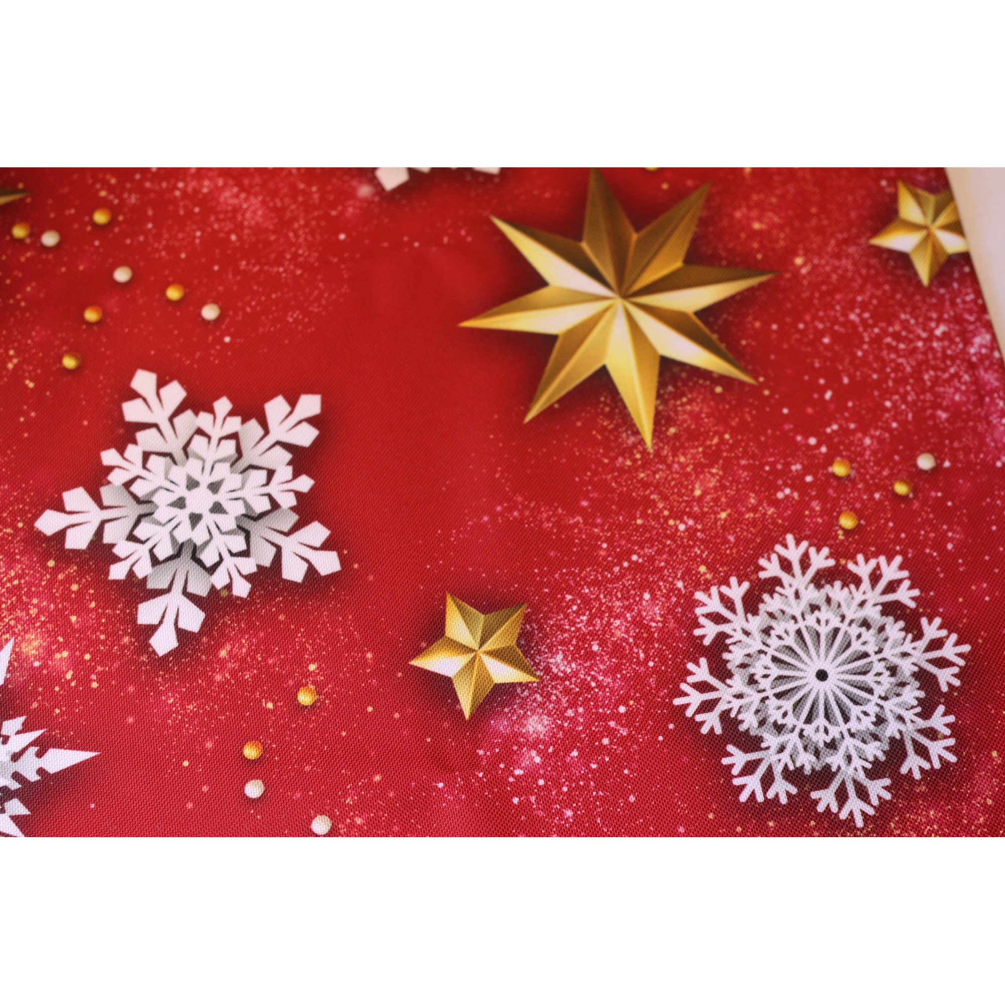 Fata de masa decorativa, Stele pe un fundal rosu, 40 cm x 240 cm - eMAG.ro