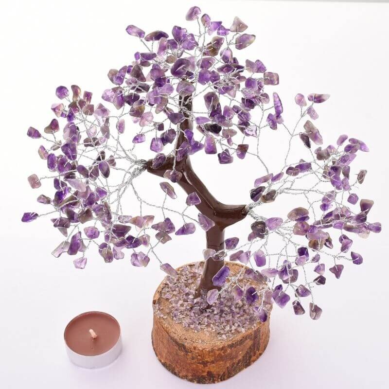 Copac decorativ cu 300 cristale de ametist - eMAG.ro