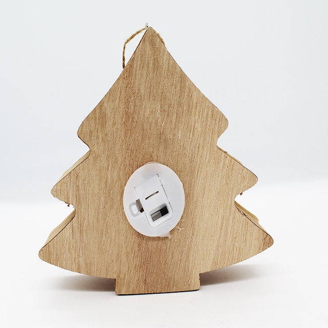 Casuta Fir in forma de bradut, cu luminite si design de iarna, CFL0 ...