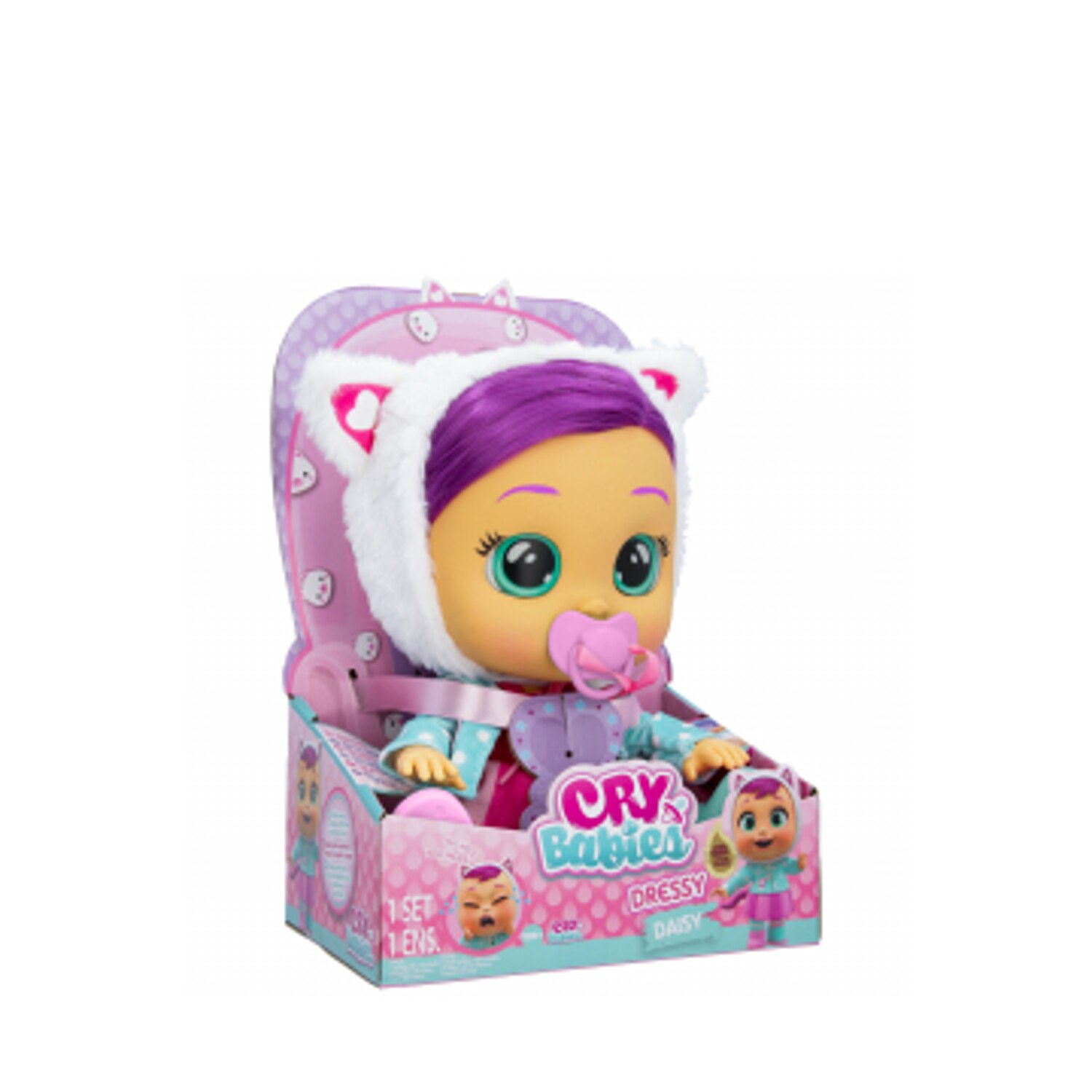 Papusa Cry Babies, Bebe plangacios, Dressy Daisy, IMC081925 - eMAG.ro