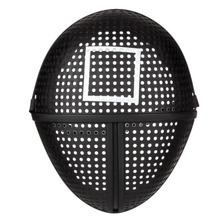 Masca Halloween Squid Game, simbol patrat, neagra, 26x20 cm - eMAG.ro