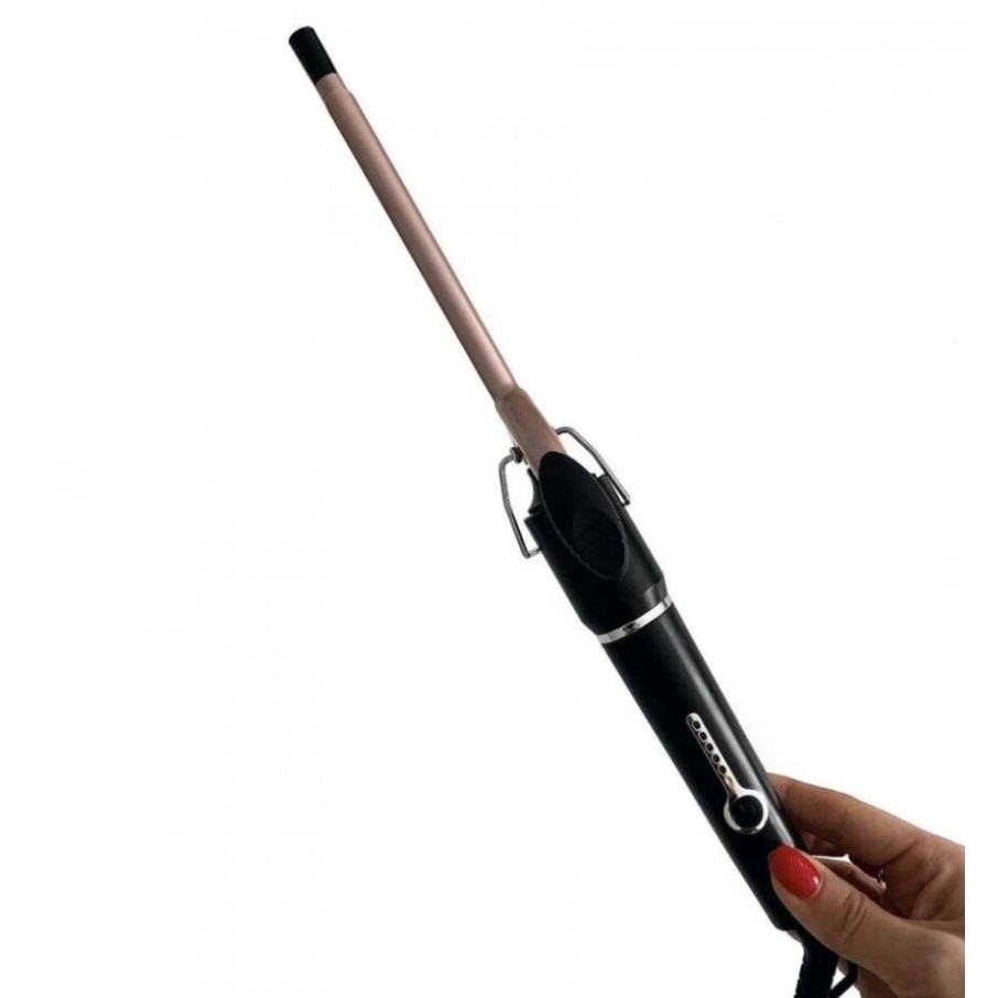 Ondulator pentru bucle afro, 210 °C, Invelis Quartz-Ceramic, Negru ...