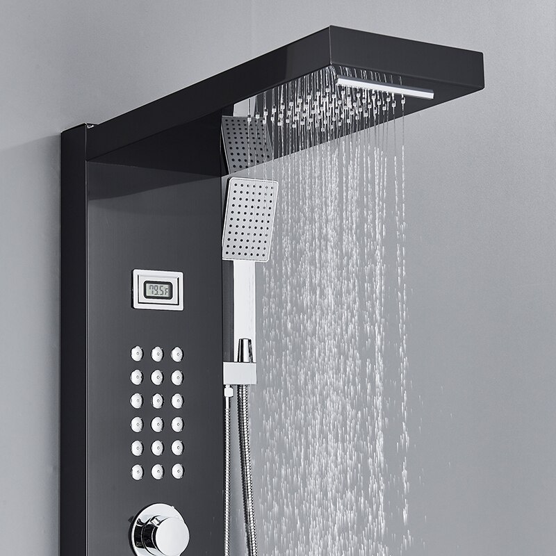 Panel dus, Blackswan, Tip M1047, model negru cu pipa, termostat si ...