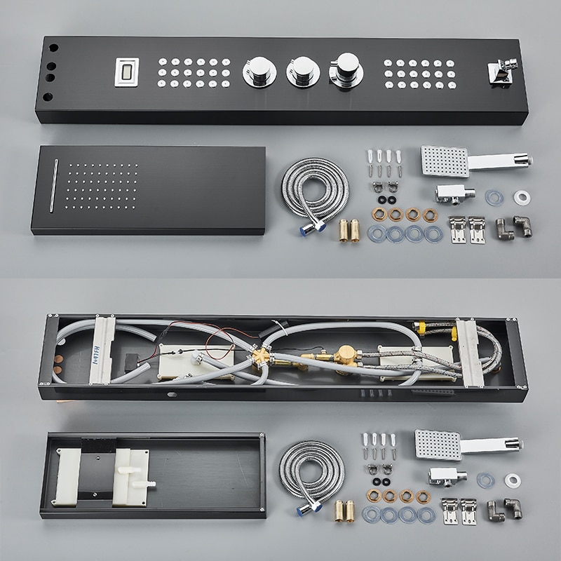 Panel dus, Blackswan, Tip M1047, model negru cu pipa, termostat si ...