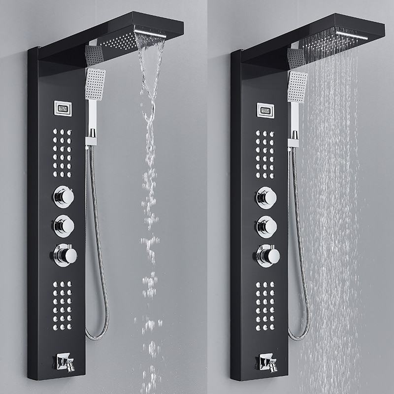 Panel dus, Blackswan, Tip M1047, model negru cu pipa, termostat si ...