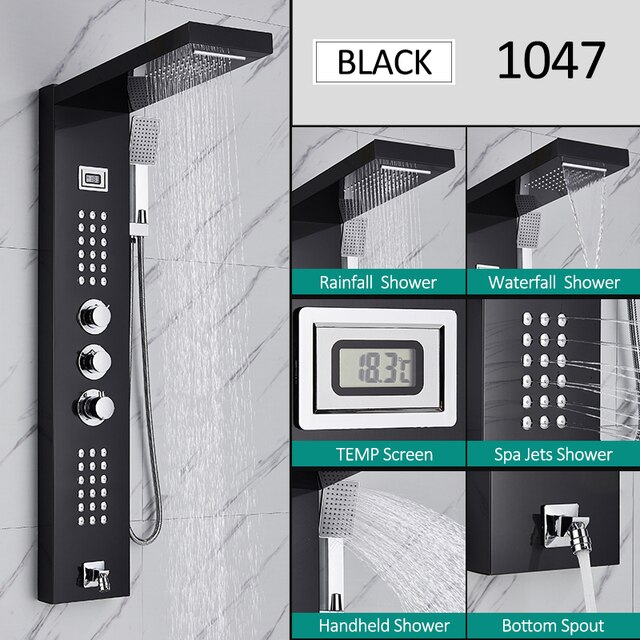 Panel dus, Blackswan, Tip M1047, model negru cu pipa, termostat si ...