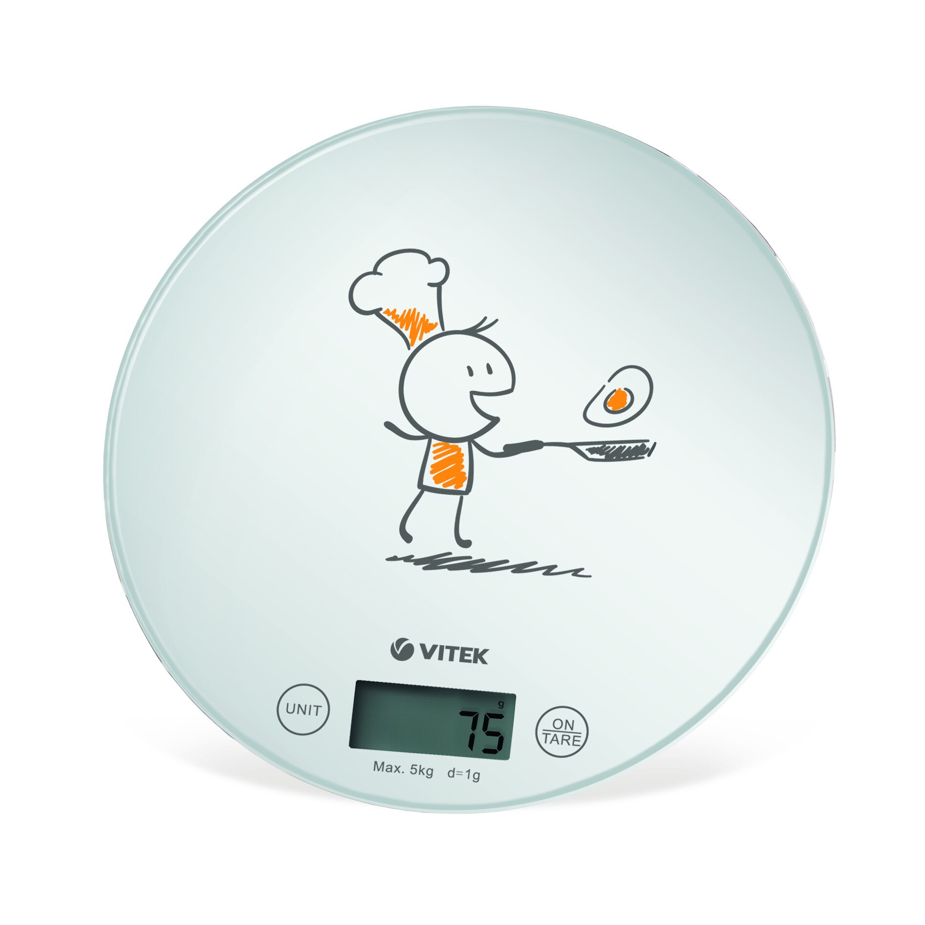 Cantar de bucatarie VITEK VT-8018, max 5kg, 18х18cm, Indicator de suprasarcina, Cantarire ...