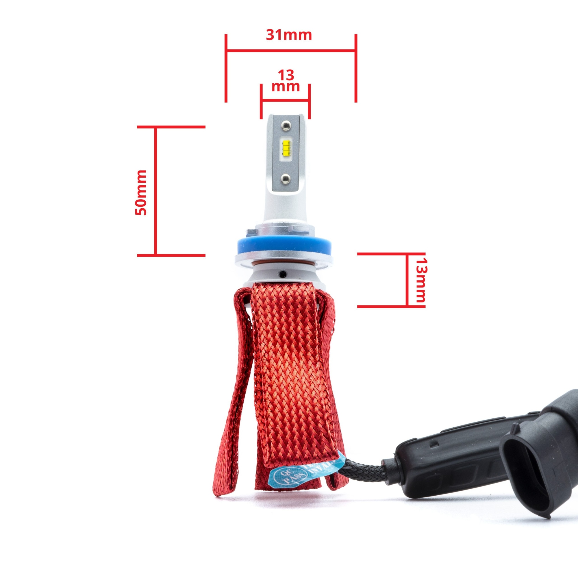 Set 2 becuri far, EinParts Automotive, LED, H11, Octopus, 6000K, CANbus ...