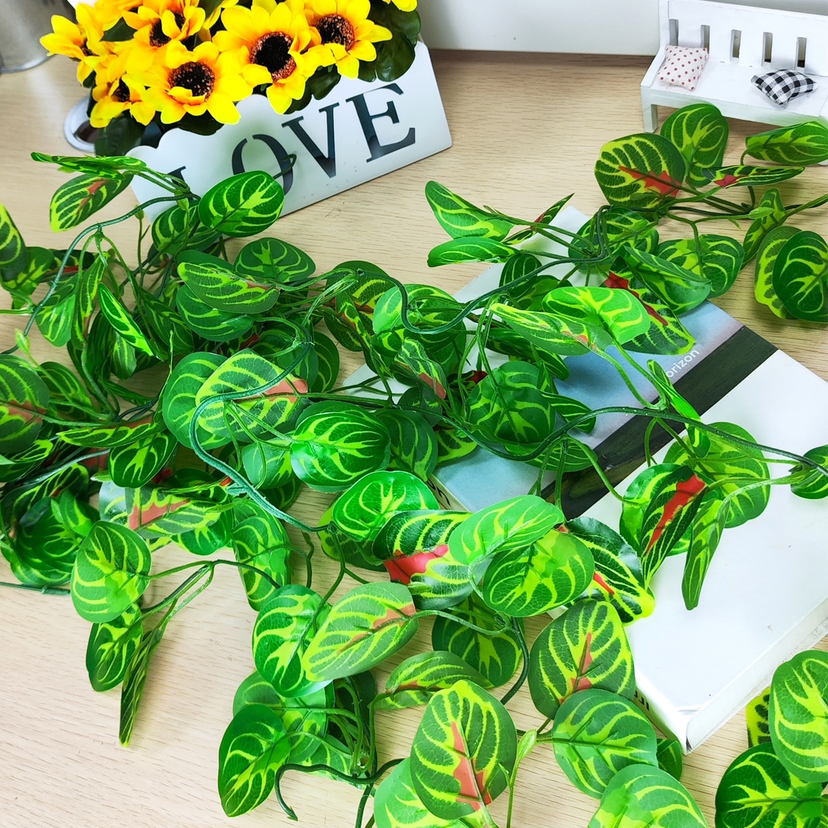 Изкуствени растения, Зелени, Комплект от 2 - eMAG.bg