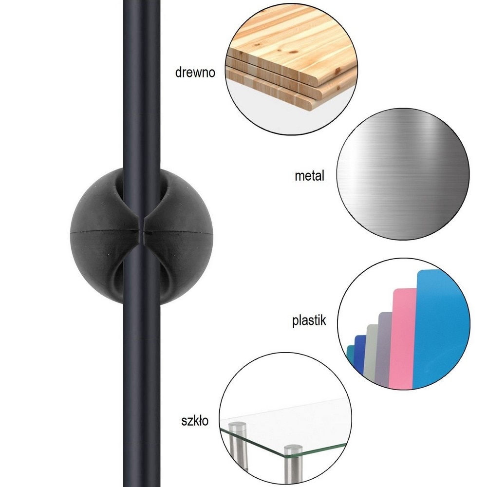 Suport cabluri, D.RECT, 6buc, Negru - eMAG.ro