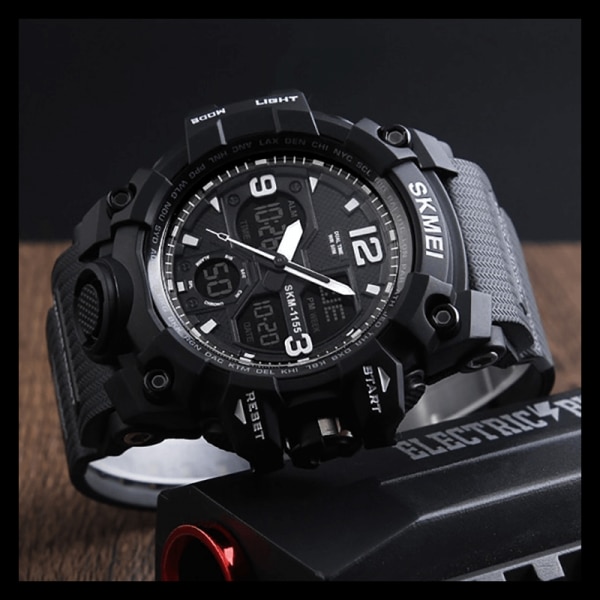 Мъжки часовник SKMEI 1155B dual time с таймер, дата, аларма ...