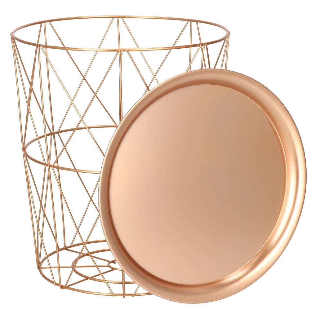 Masuta cafea Minimalist Sersimo, structura si blat metal, Auriu ...