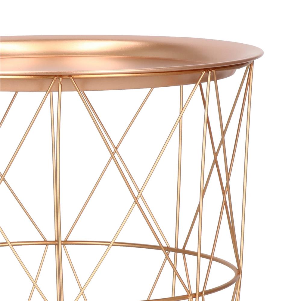 Masuta cafea Minimalist Sersimo, structura si blat metal, Auriu ...