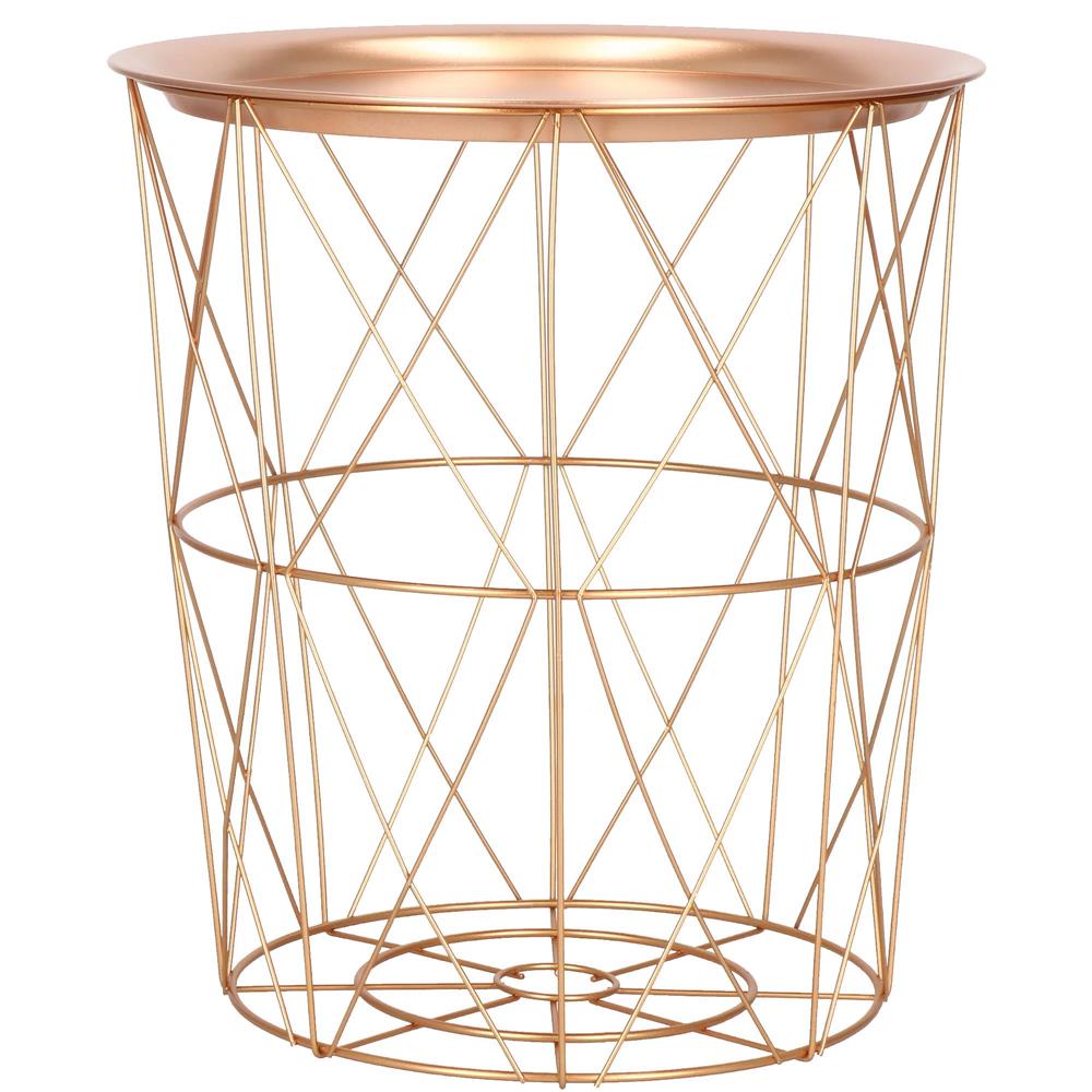 Masuta cafea Minimalist Sersimo, structura si blat metal, Auriu ...