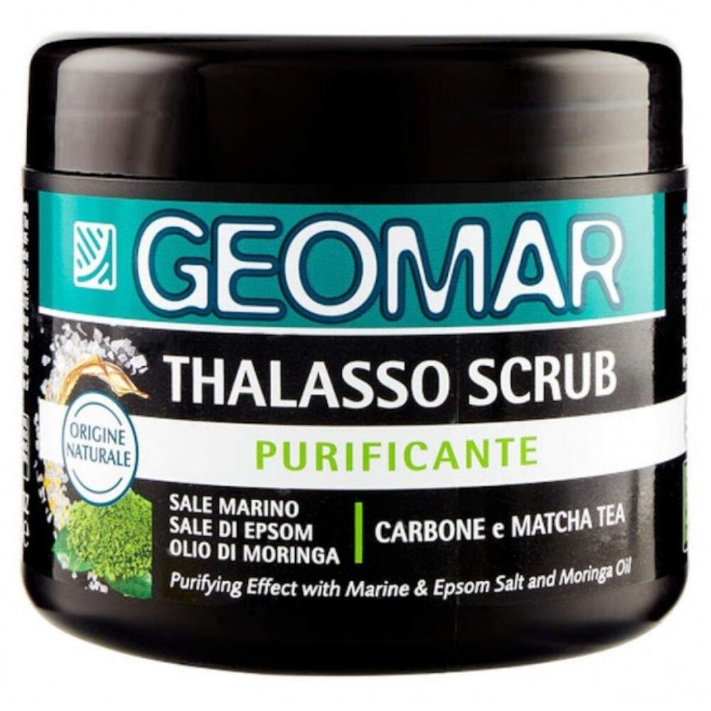 Scrub Purifiant Geomar Thalasso Carbune si Ceai Matcha, 600 g - eMAG.ro