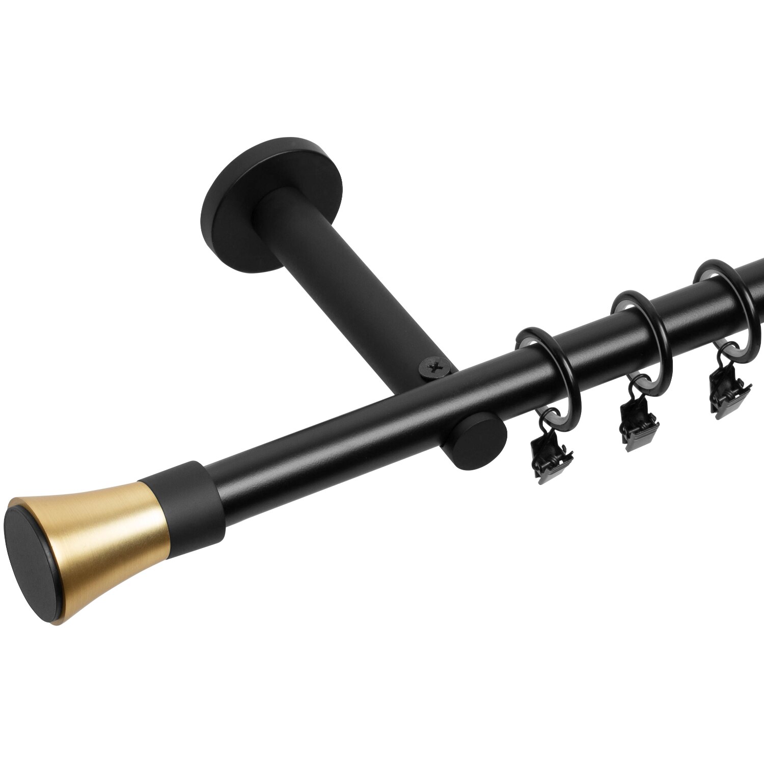 Sina pentru perdea cu capat vaza, Rena, Metal/Alama, 19 mm/ 120 cm ...