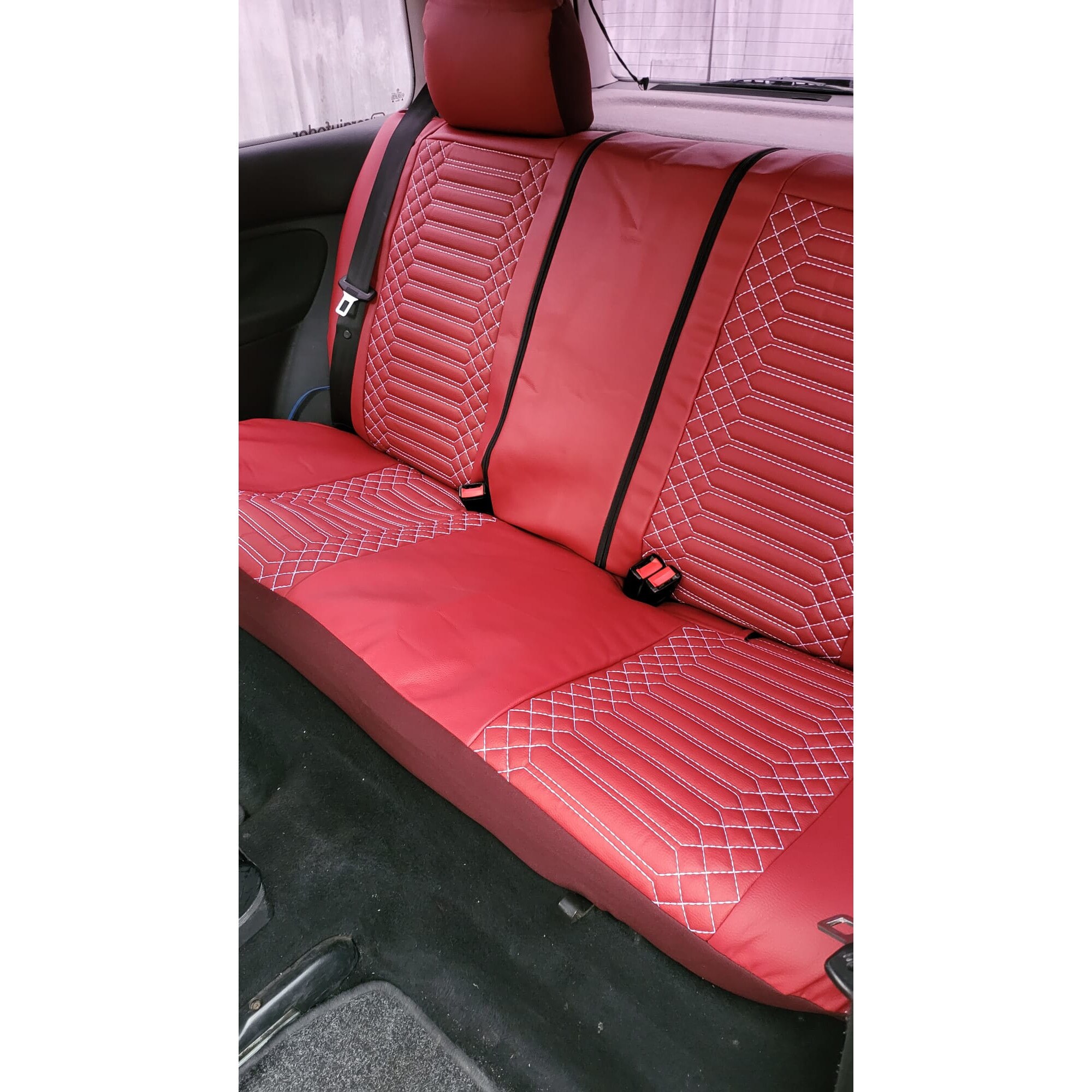 Set Huse Auto Lux Exclusiv, Piele Eco, 14 piese, 2 pernute, Hot Red ...