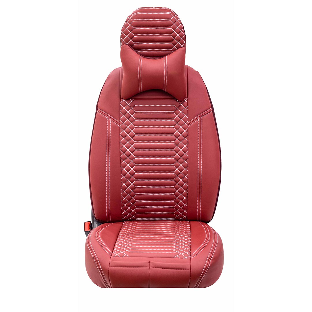 Set Huse Auto Lux Exclusiv, Piele Eco, 14 piese, 2 pernute, Hot Red ...