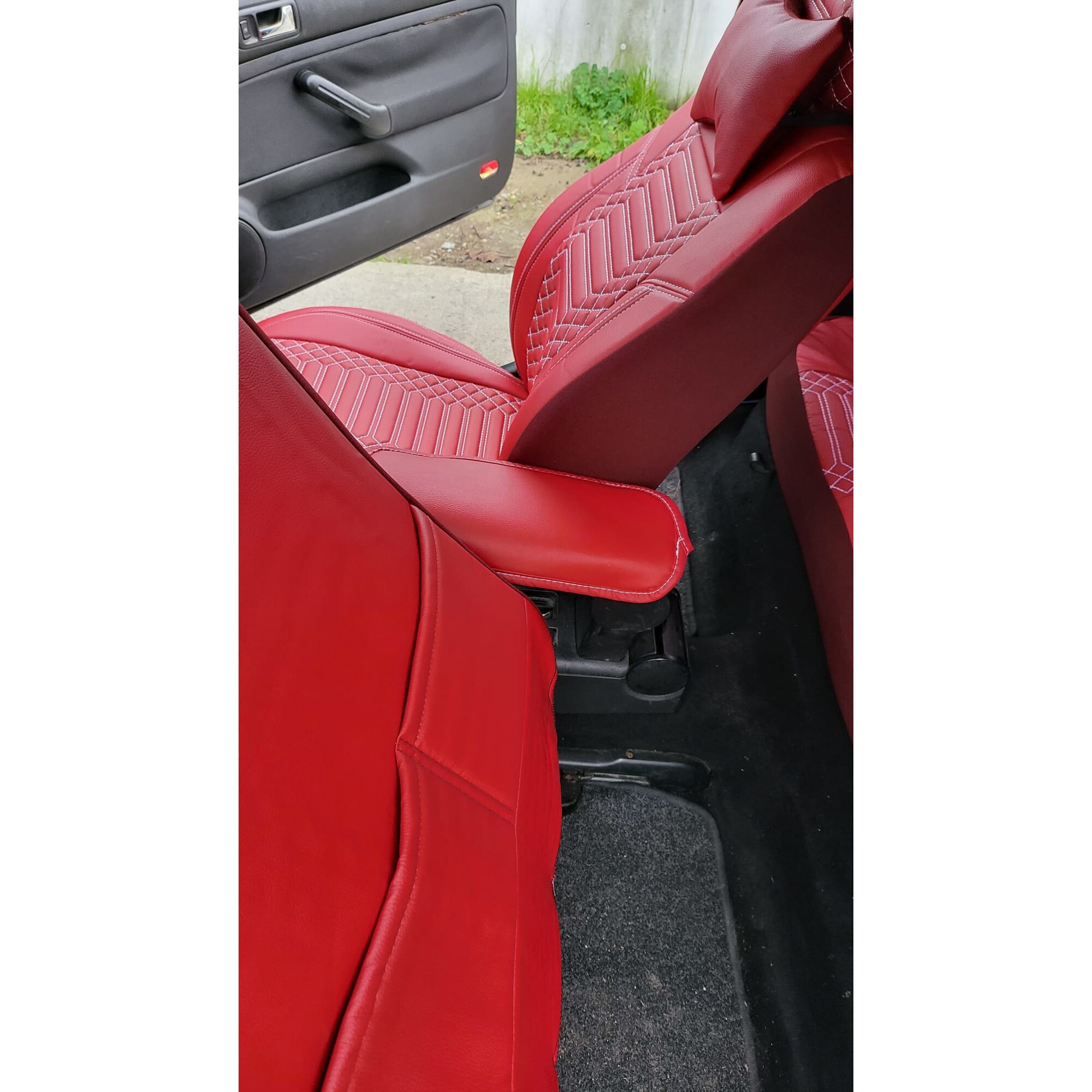 Set Huse Auto Lux Exclusiv, Piele Eco, 14 piese, 2 pernute, Hot Red ...