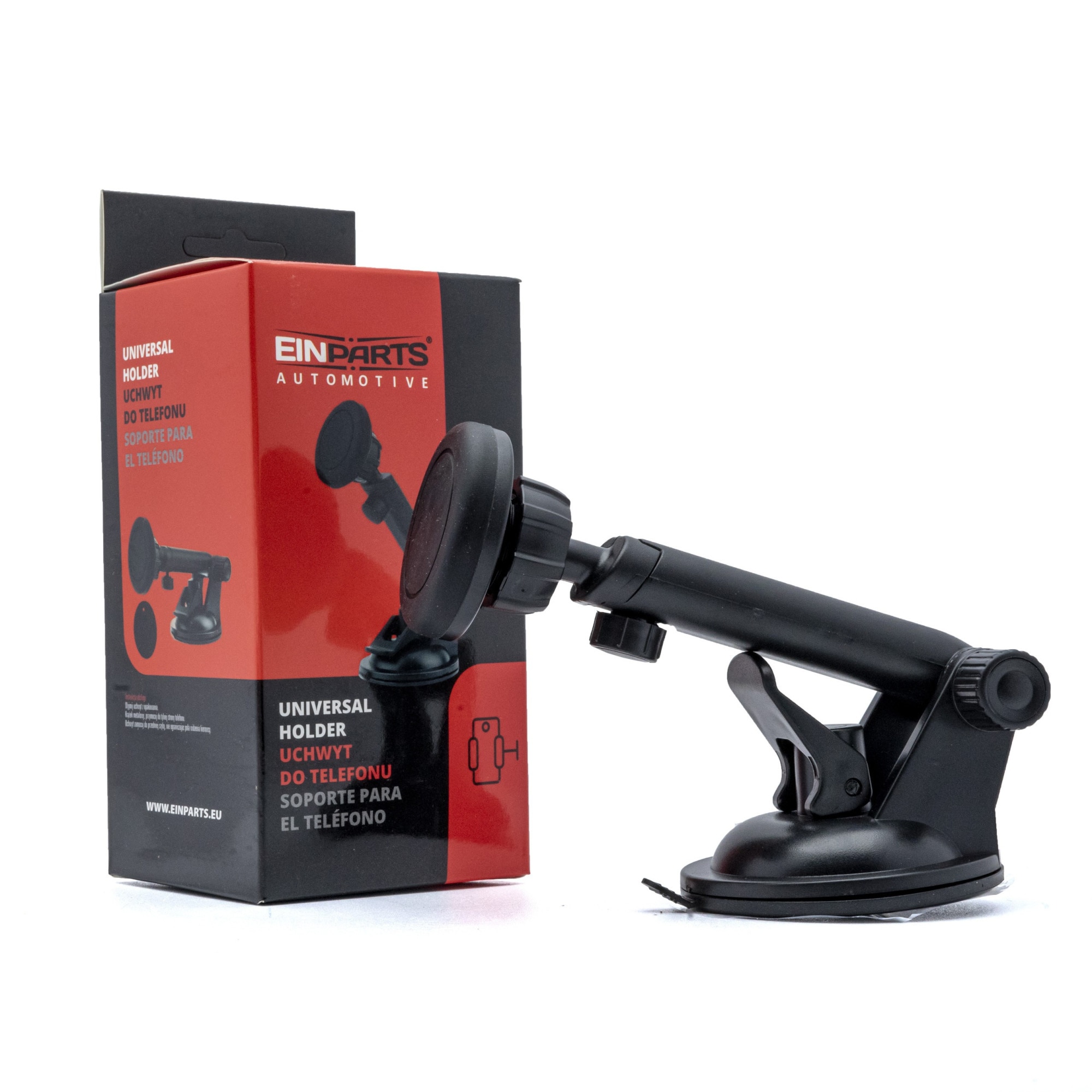 Suport auto pentru telefon Einparts, Montare pe bord, Magnetic, Negru ...