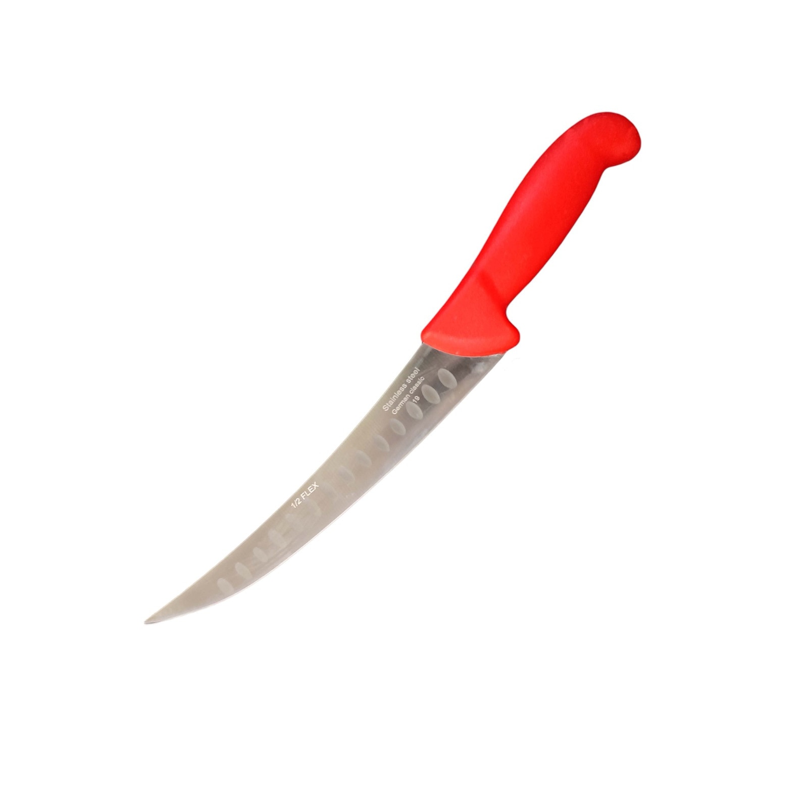 Cutit de macelarie cu lama curbata semiflexibila anti-lipire de 19 cm ...