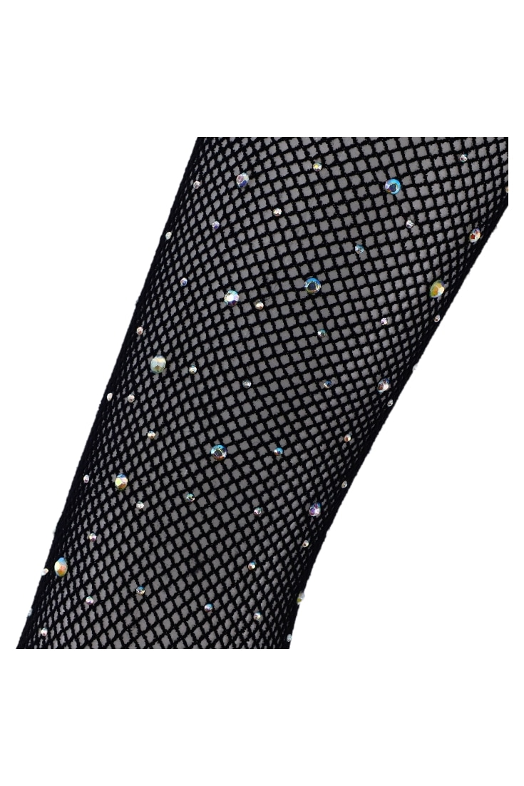 Ciorapi cu banda adeziva, Stockings, Fishnet, plasa, strasuri, One Size ...