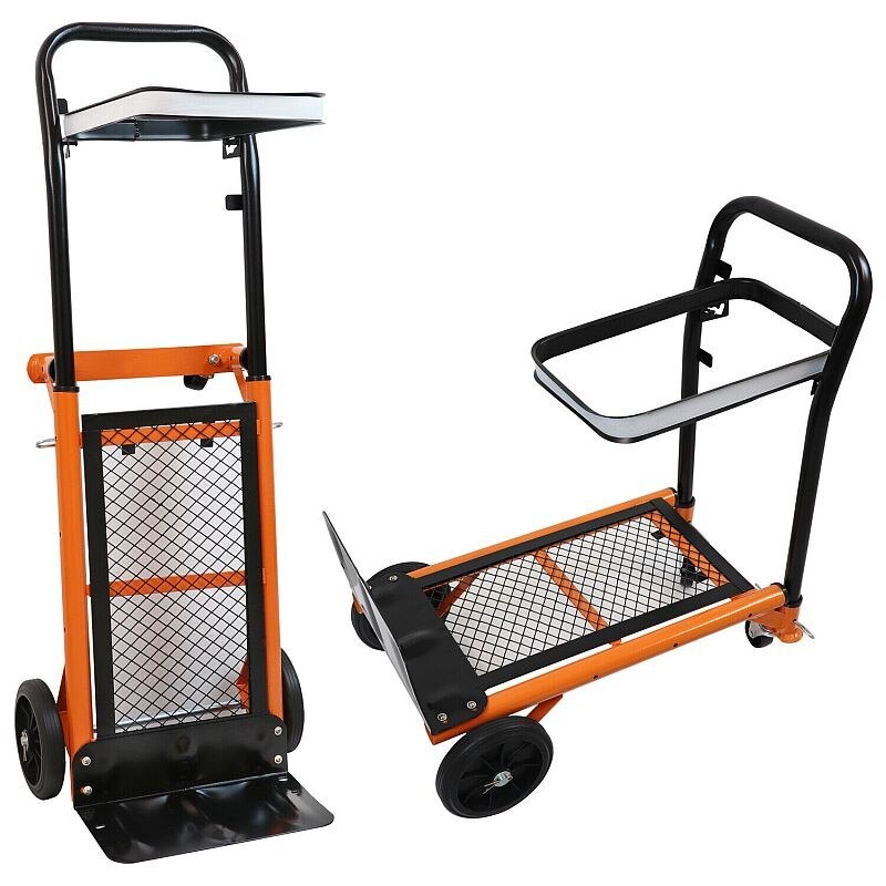 Carucior liza portabil cu 4 roti, PROCART, suport sac de gunoi, pliabil ...