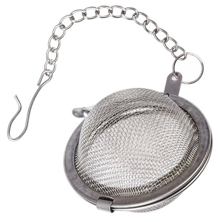 Infuzor metalic pentru ceai, Herum®, Argintiu, 4 cm diametru - eMAG.ro