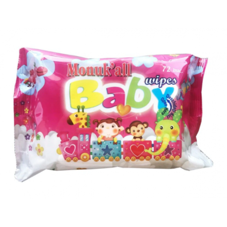 Servetele Umede Pentru Copii, Pink Monuk'all, 72buc/pachet - eMAG.ro