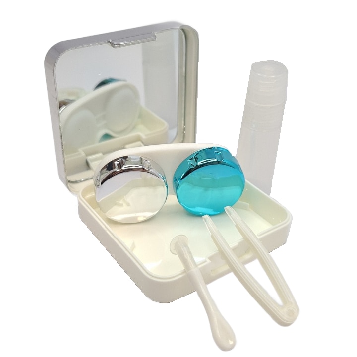 Aplicator lentile de contact in caseta, Argintiu, accesorii incluse, 62 ...