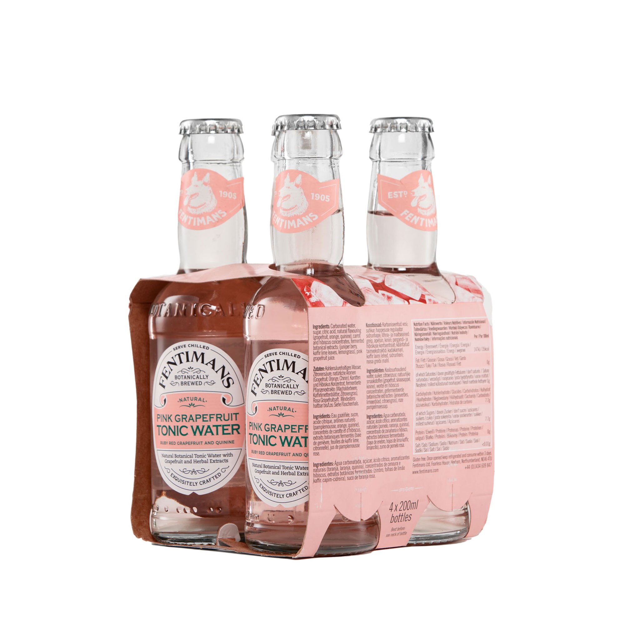 Apa tonica Fentimans Pink Grapefruit 4 x 200 ml - eMAG.ro