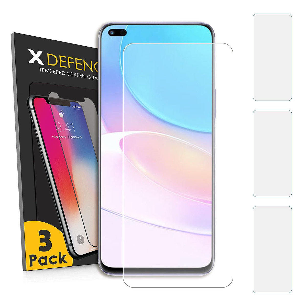 Set 3 folii de protectie, xDefence, Sticla hibrida, Compatibil cu Honor Play 4T Pro - eMAG.ro