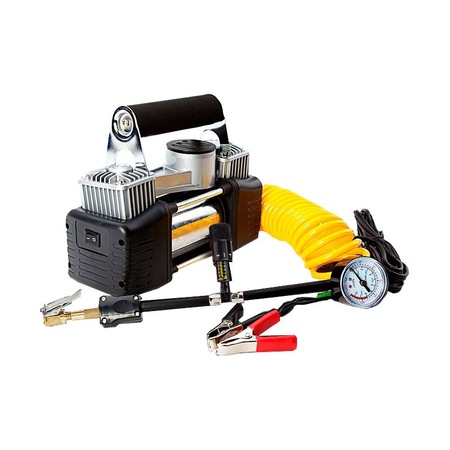 Mini compresor portabil, Boudech, 12v, 150psi, Auto/Moto, Negru/Galben ...