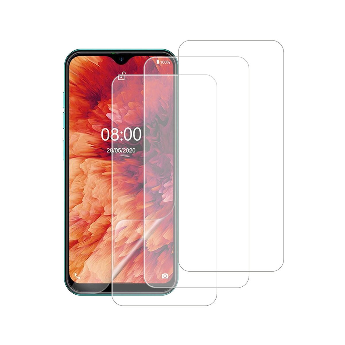 Set 3 folii de protectie, xDefence, Sticla hibrida, Compatibil cu ...