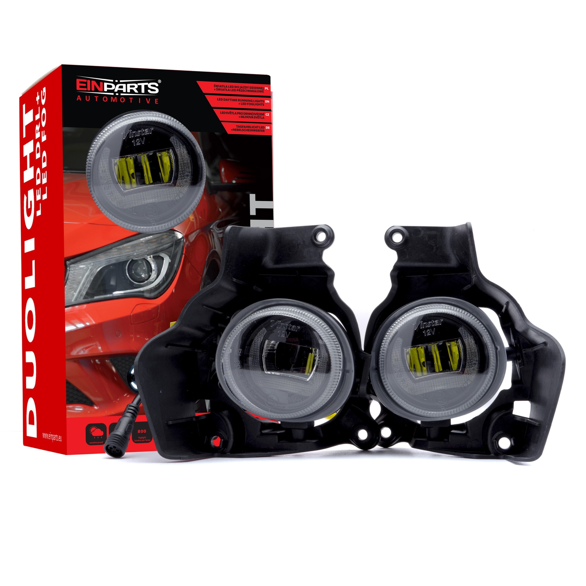 Set 2 becuri LED DuoLight DL42, EinParts Automotive, 6000K, 12V, 10W ...