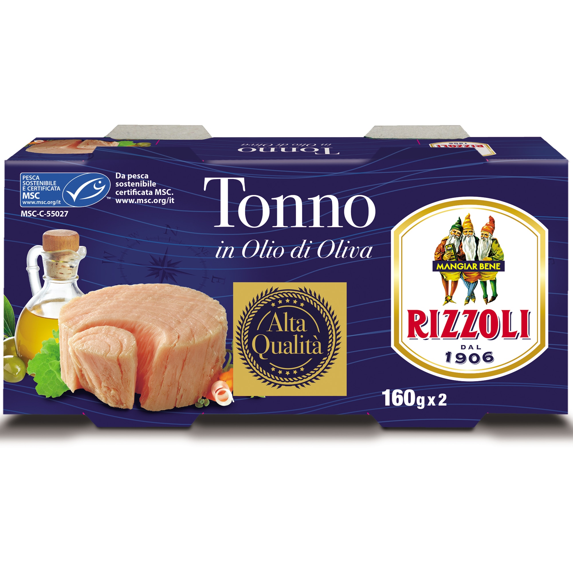 Ton in ulei de masline RIZZOLI 2X160GR - eMAG.ro