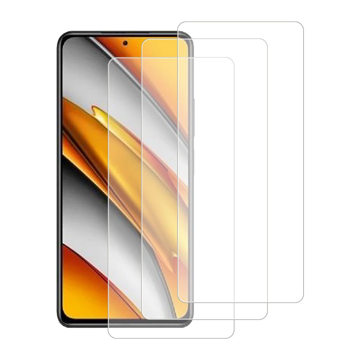 Set 3 folii de protectie, xDefence, Sticla hibrida, Compatibil cu ...