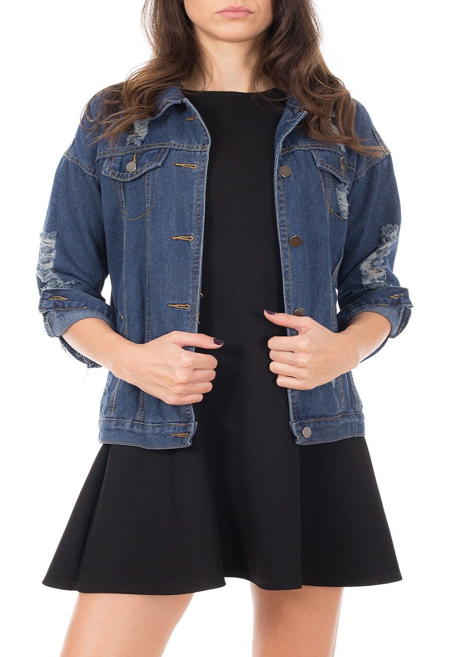 Jacheta de dama, Denim Indigo Venti S - eMAG.ro