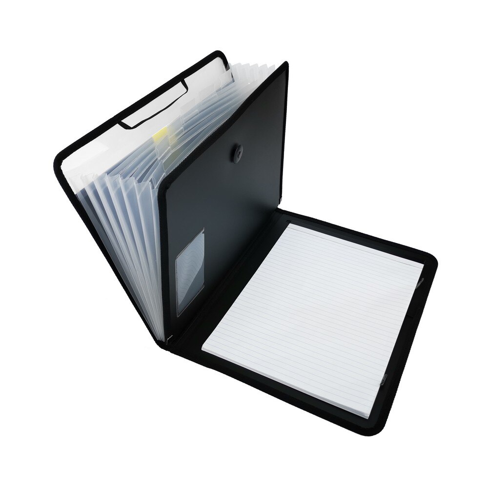 Mapa, D.Rect, A4, 7 compartimente, Negru/Transparent - eMAG.ro